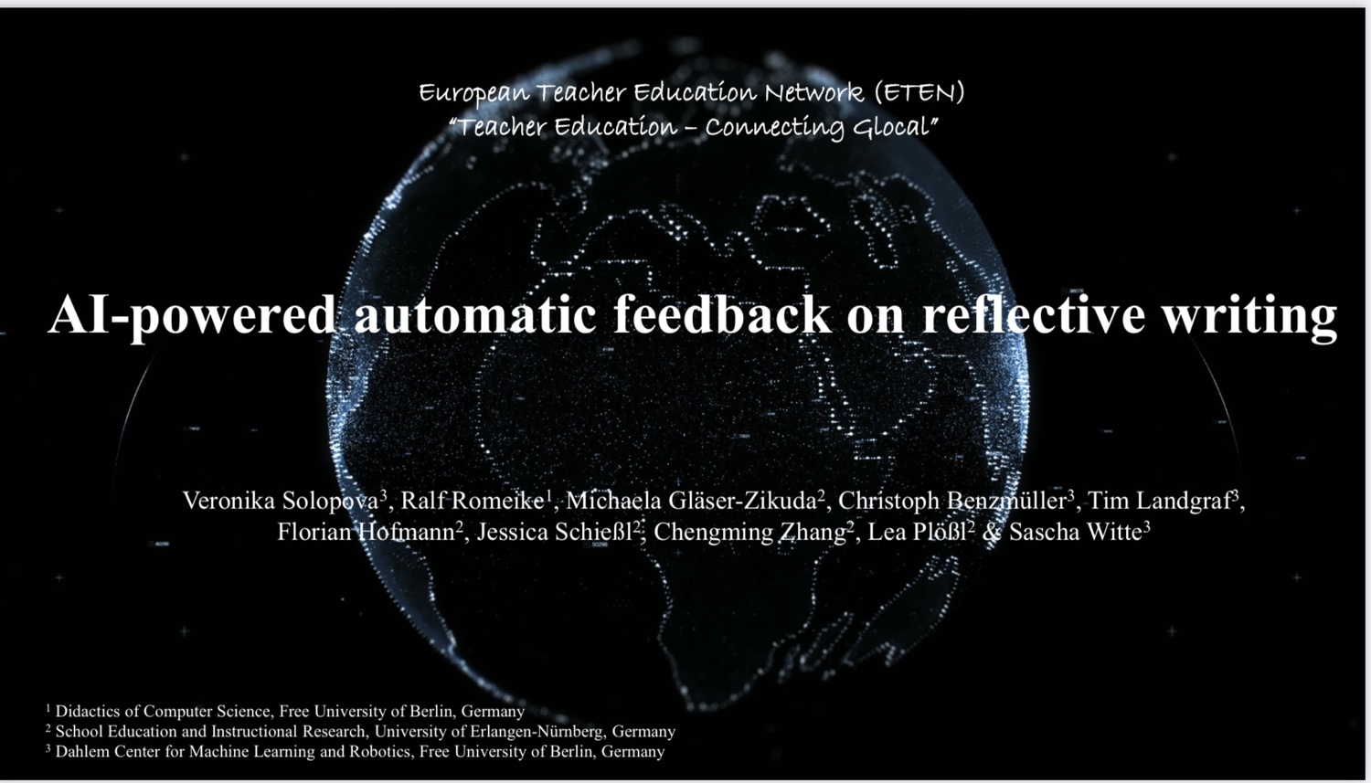 AI-powered automatic feedback on reflective writing – ETEN Journal