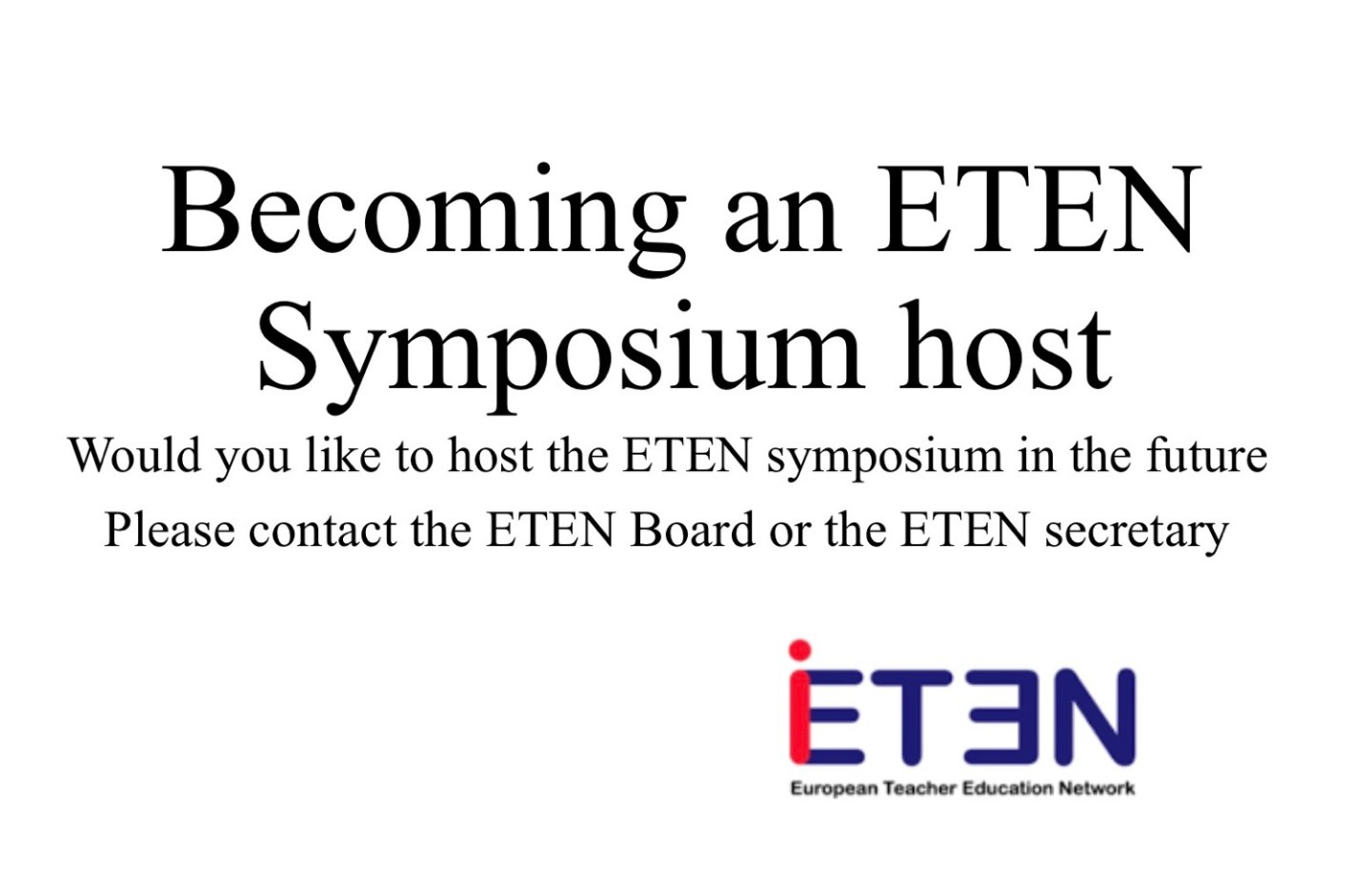 The “Hosting an ETEN meeting project” – ETEN Journal